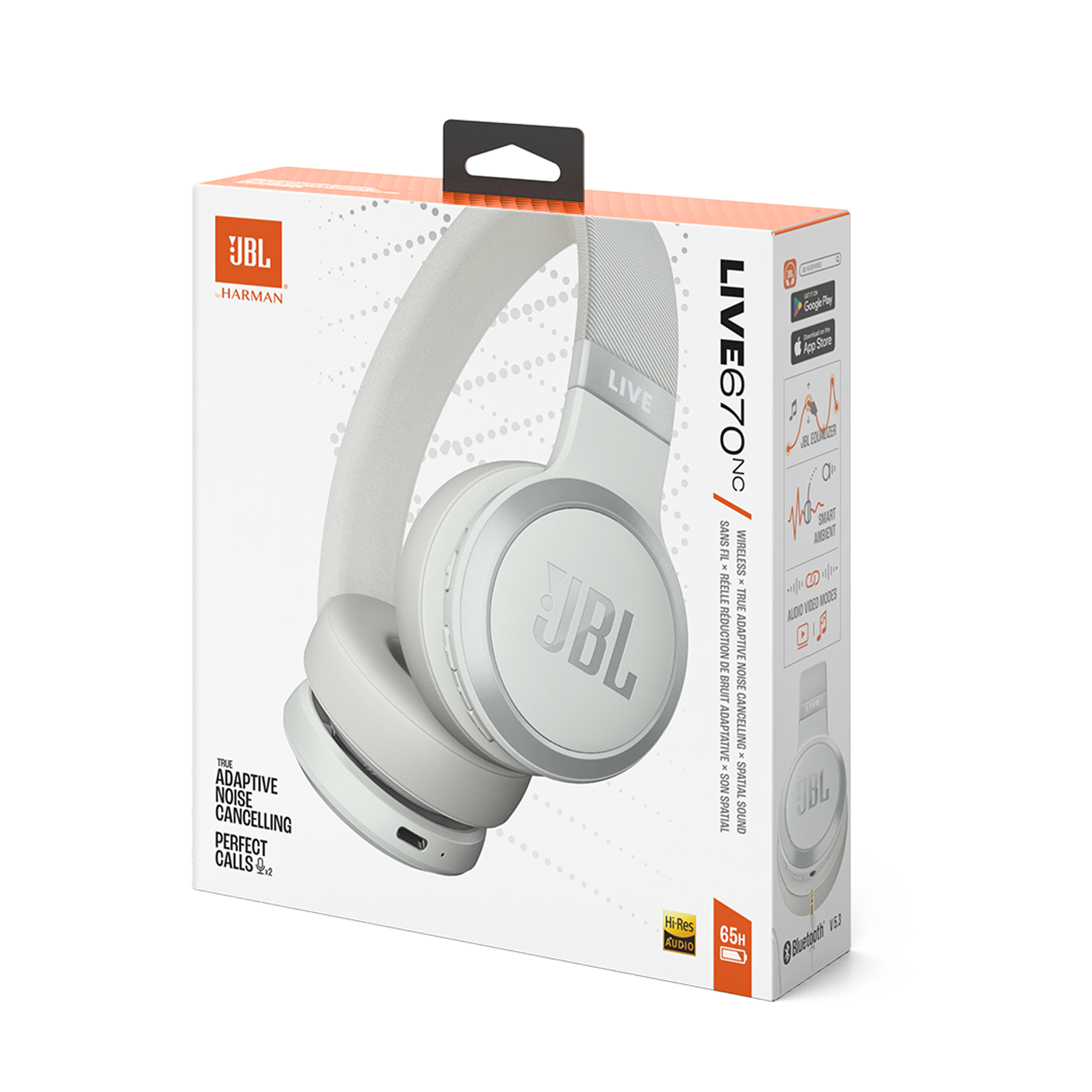JBL Live 670NC | Wireless On-Ear Headphones with True Adaptive Noise ...